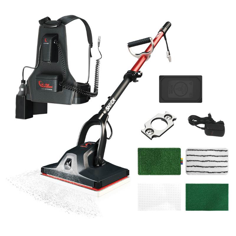 Motor Scrubber Shock Floor Cleaner - Compact and Powerful — KleanBase